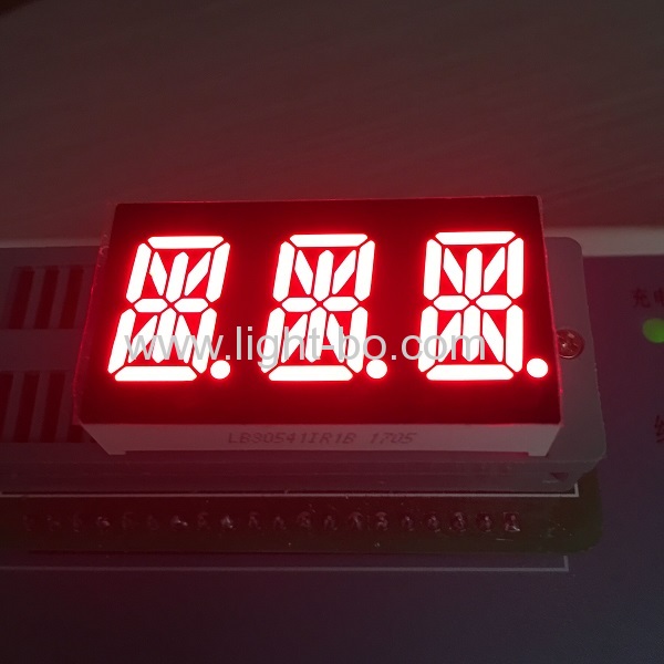 Ultra Red 054 Inch Triple Digit 14 Segment Alphanumeric Led Display