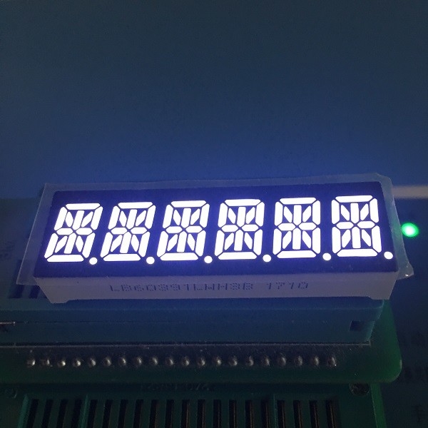 Ultra White 10mm Six Digit 14 Segment Led Display Common Anode For