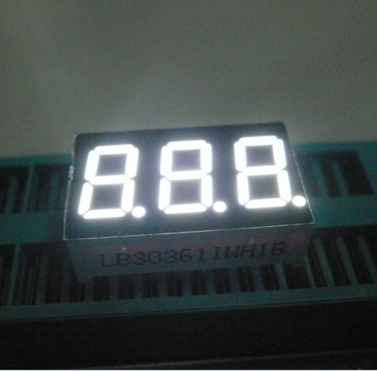 Three Digit 7 Segment Led Display Pure White Small Seven Segment ...