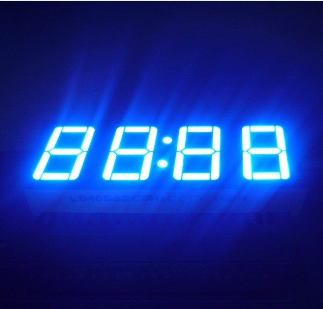 Ultra Blue LED Clock Display 0.56" , Led 4 dight 7 Segment Display 50.4 ...