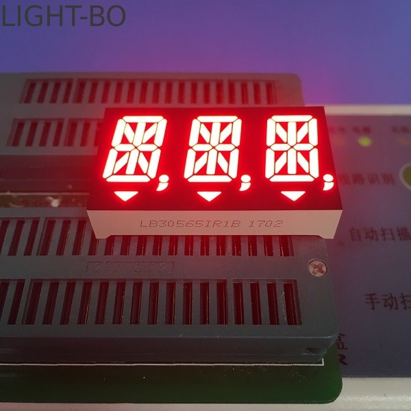 Ultra Red Triple Digit 14 Segment Led Display For Medical Instrument