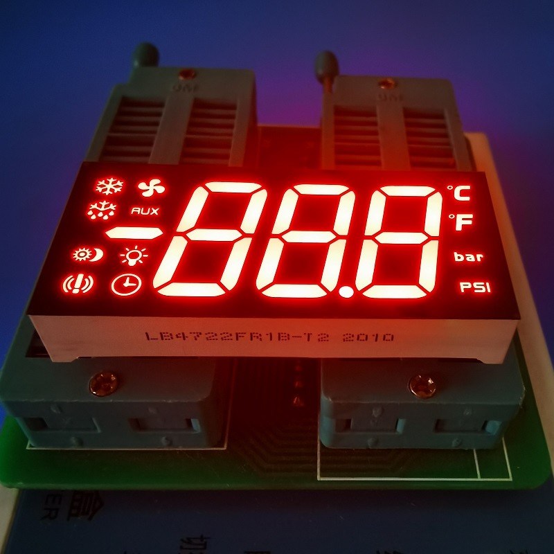 Ultra Bright Red 3 Digit 7 Segment LED Display Common Cathode for Refrigeration Control Panel