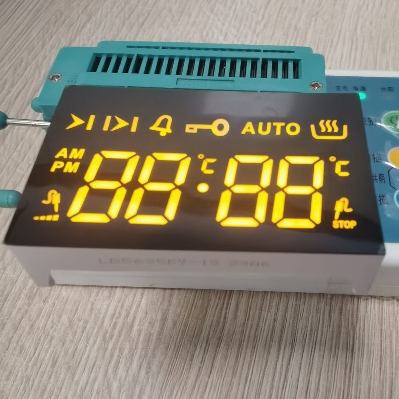 Ultra Amber LED Display 7 Segment 4 Digit Common Cathode for 4 Key Touch Built-in Oven