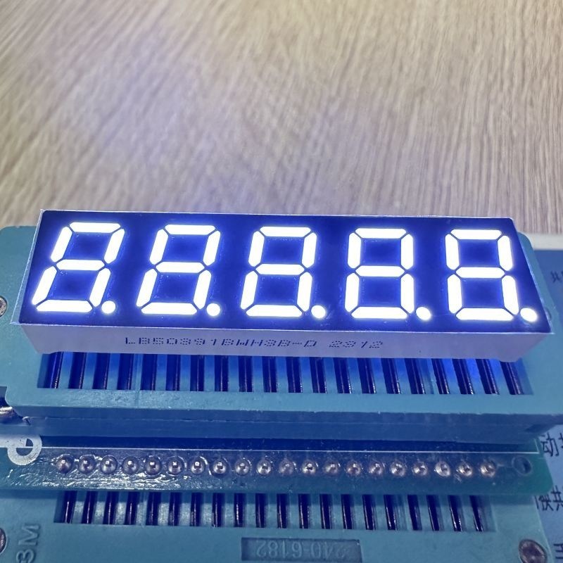 7 Segment LED Display Ultra White 5 Digit 0.39inch Common Cathode for Digital Indicator