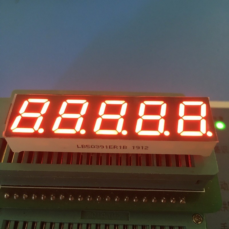 7 Segment LED Display 0.39inch 5 Digit Common Cathode Super Bright Red for Digital Frequency ...