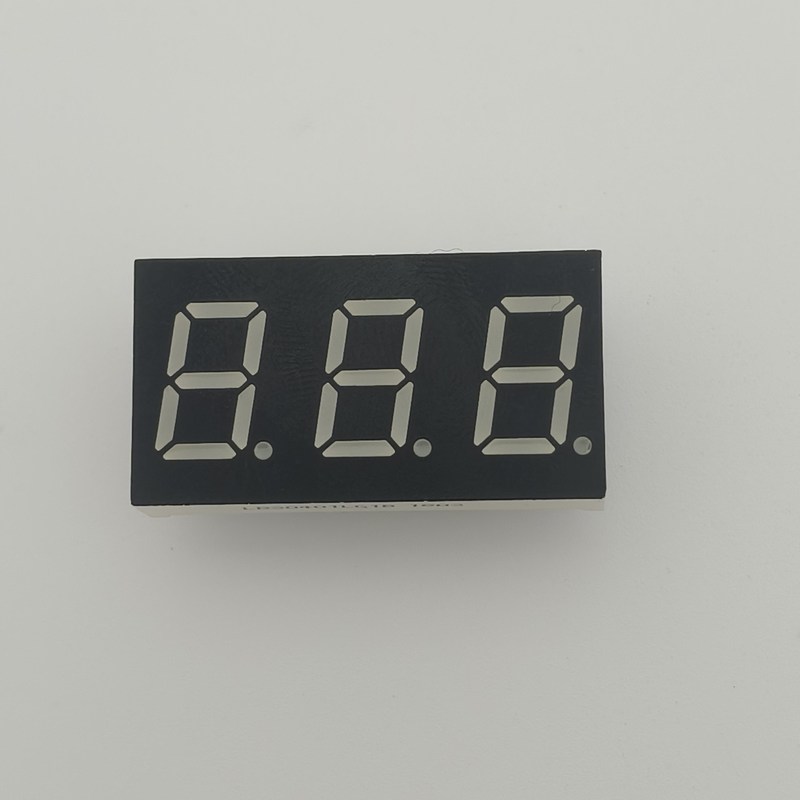 Customized Orange Color 7 Segment LED Display Triple Digit Common Anode