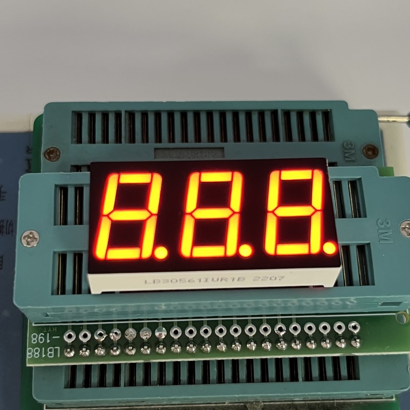 Ultra bright Red Surface Common Caode LED Display 7 Segment 3 digit 14.2mm for Temperature ...