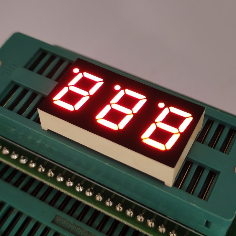 0.4in 3-Digit 7-Segment LED Display, Ultra Bright Red for Temp Indicators
