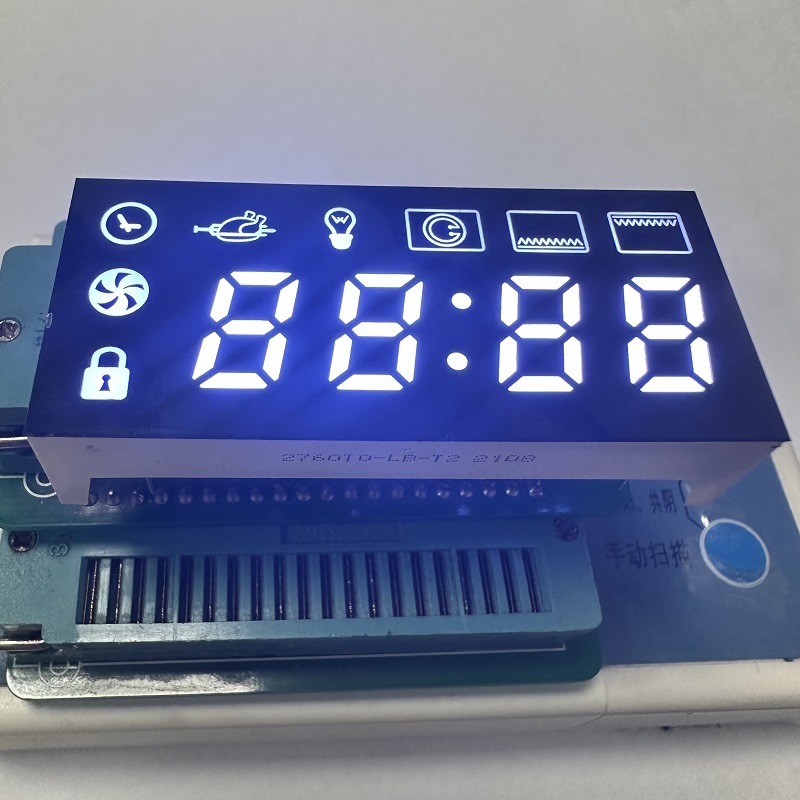Pure White 7 Segment LED Display 4 Digit Common cathode for Oven Timer ...
