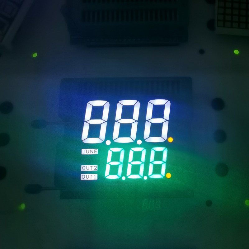 3 Digits Led 7 Segment Display Dual Line 120mcd 20mA For Instrument Panel