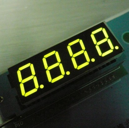 350mm Continuous Green Four Digit 7 Segment LED / Electronic Display Board