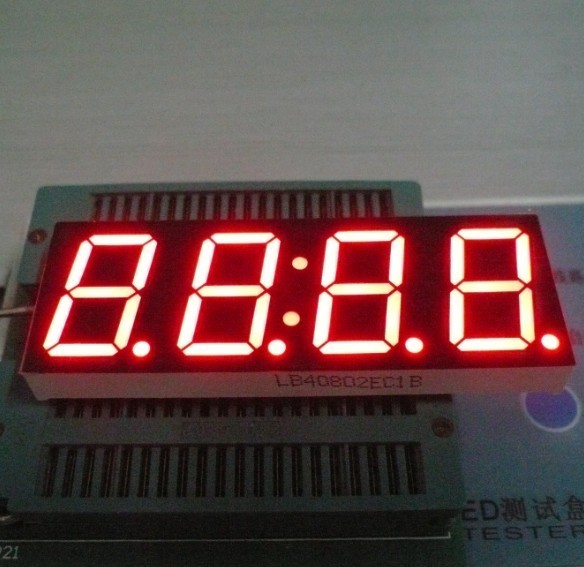 High Luminous 4 Digit Seven Segment Led Display Common Cathode 0.80 Inch