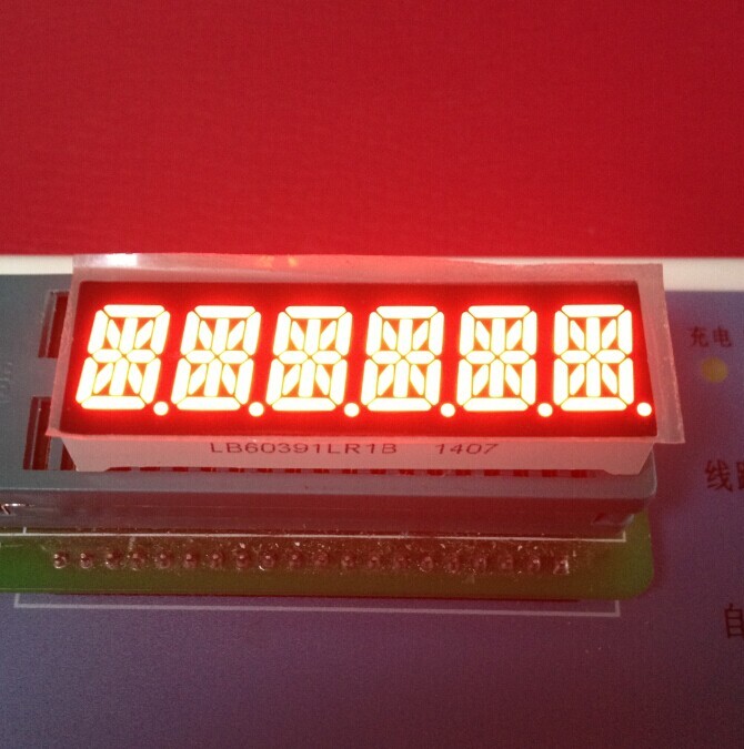 Super Bright Red 6 Digit 14 Segment Led Display 10mm For Taximeter
