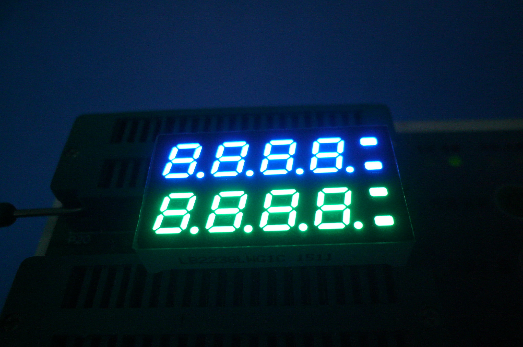 7mm 8 Digit 7 Segment Led Display OEM ultra white pure green Color