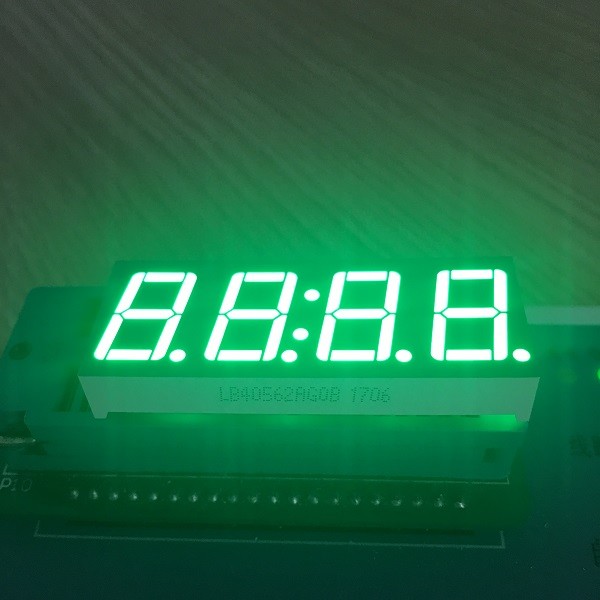 Pure Green LED Clock Display 4 digit 7 segment For Industrial Timer