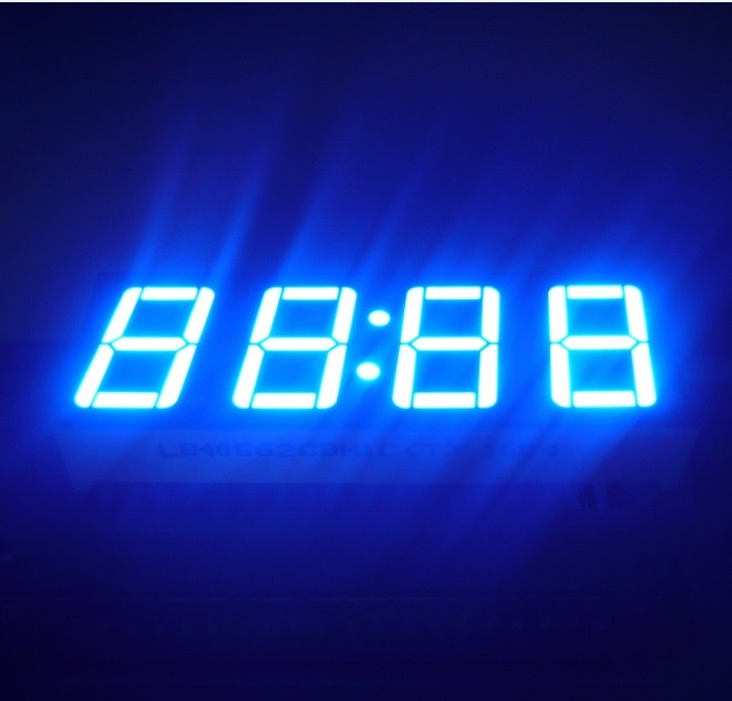 Ultra Blue LED Clock Display 0.56" , Led 4 dight 7 Segment Display 50.4 ...