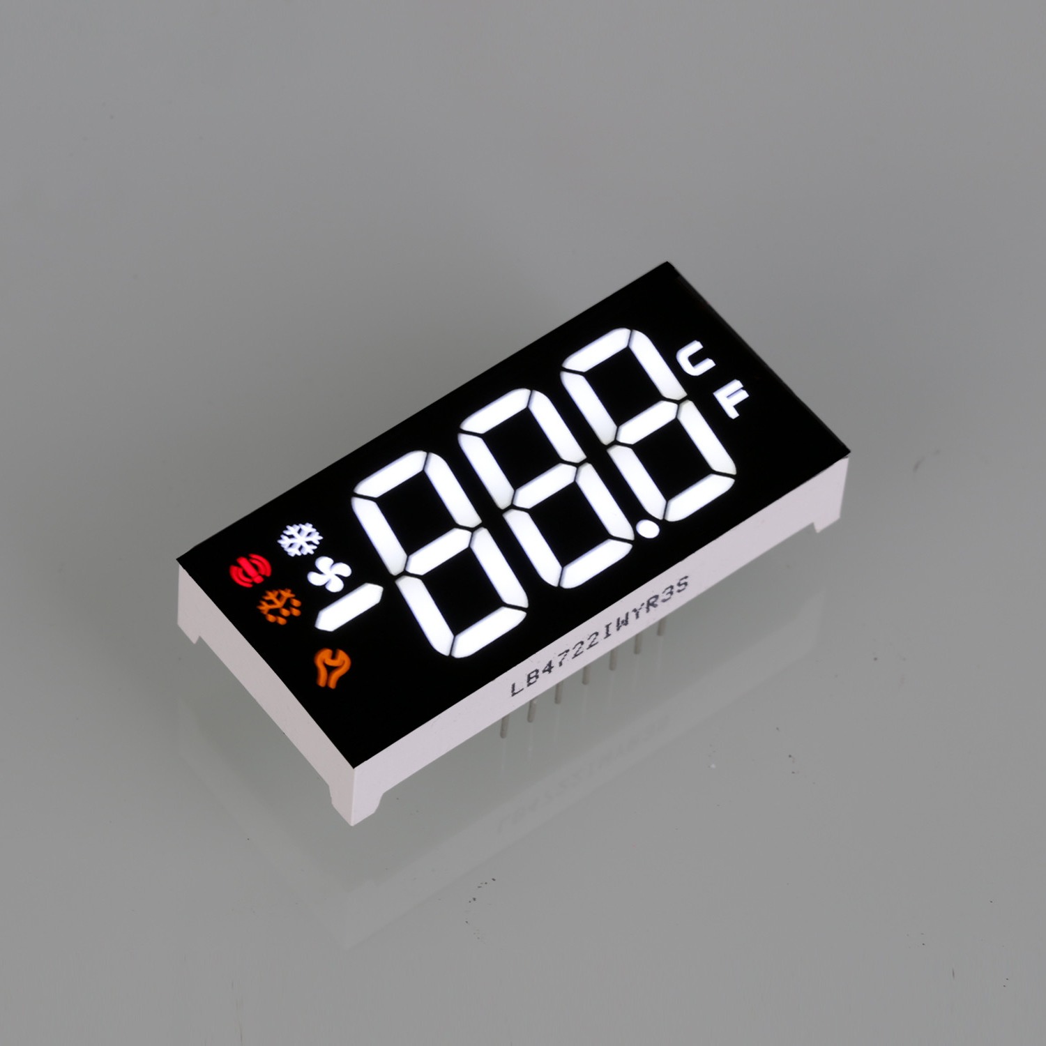 Ultra Bright White 3digit Seven Segment LED Display For Temperature ...