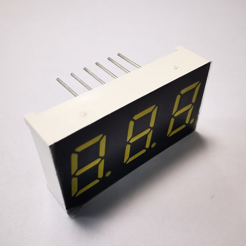 Triple Digit Pure Green 7 Segment LED Display Common Anode