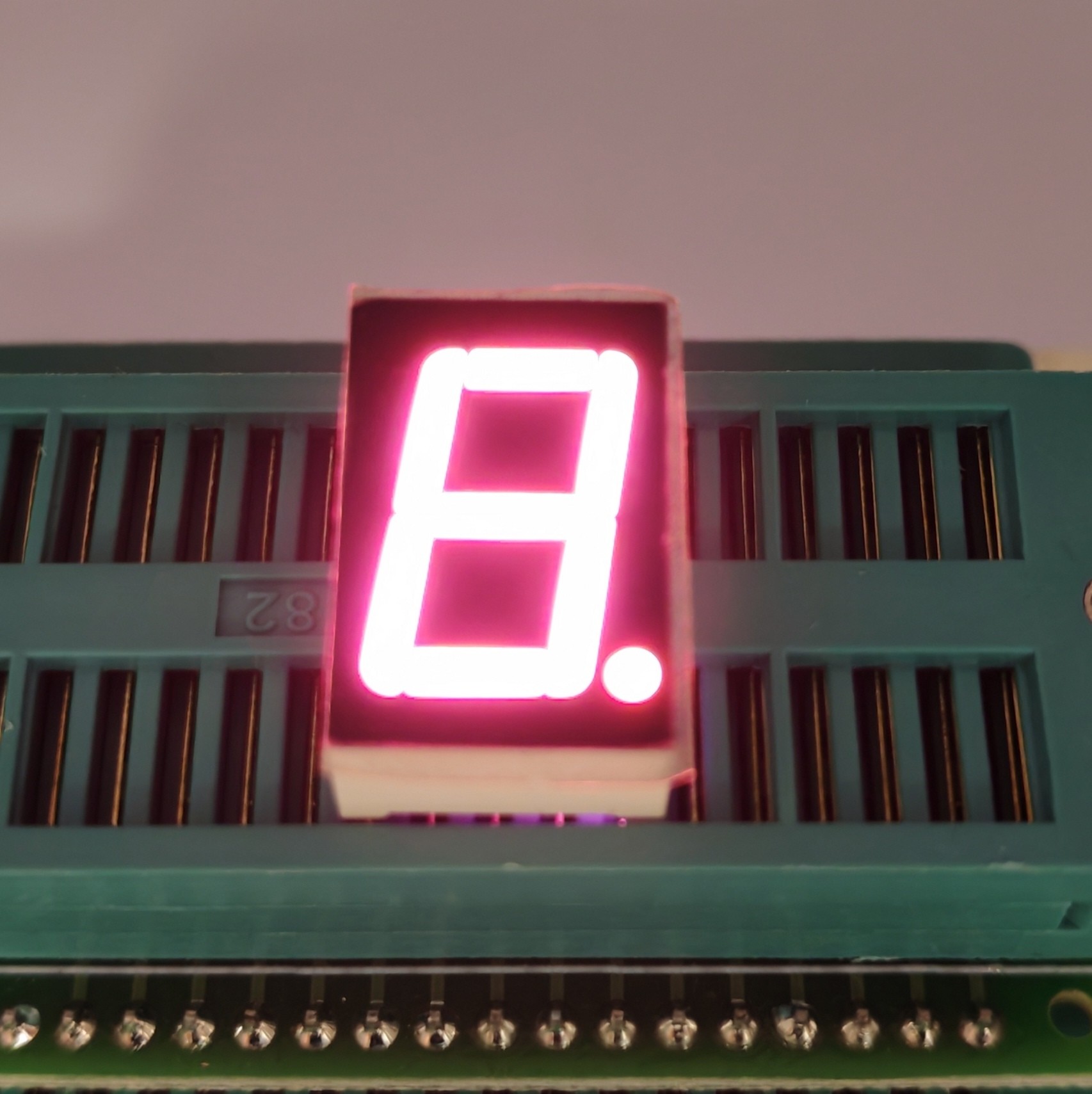 Ultra Bright Pink 14.2mm (0.56") Single Digit 7 Segment LED Display Common Cathode for Digital ...