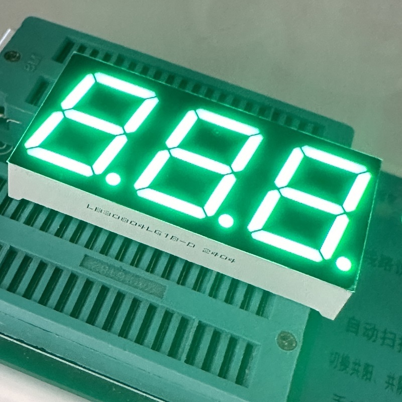 0.8-Inch 3-Digit 7-Segment Green LED Display for Temperature Controllers