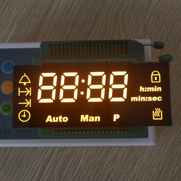 10.7mm Character Height Custom LED Display Ultra Amber For Digital Oven ...