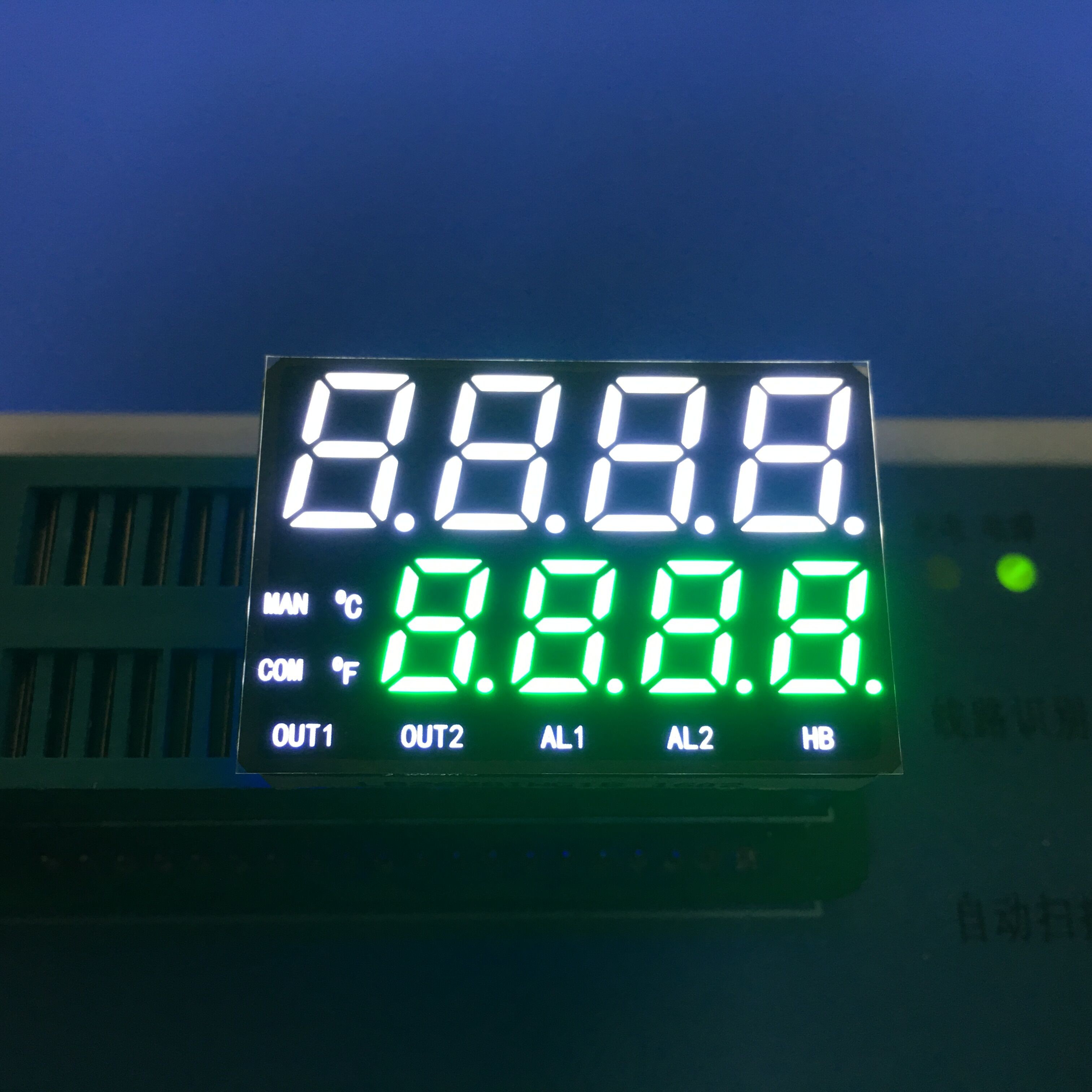 Emitting Ultra White 8 Digits 7 Segment LED Display For Temperature Indicator