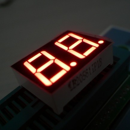 0.56inch Common Cathode 7-Segment LED Display Amber Color Dual Digit