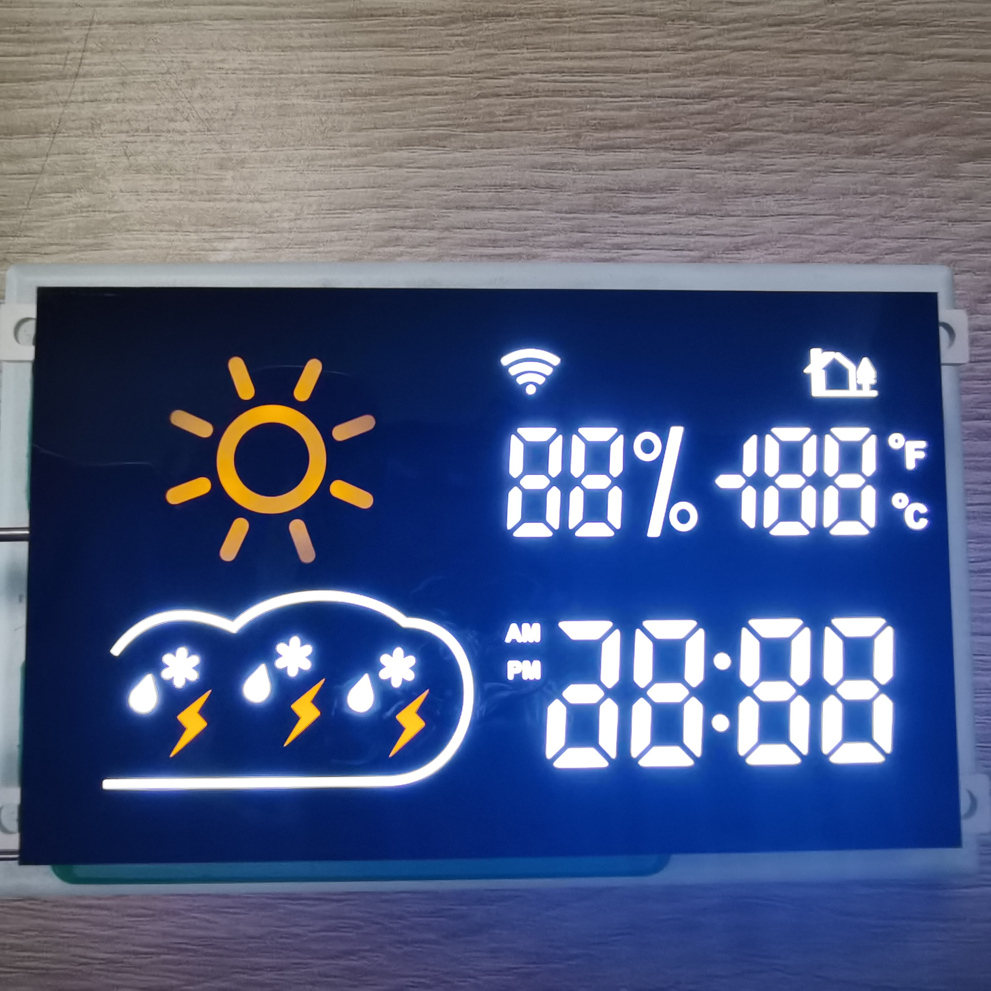 ROHS 80mcd 7 Segment LED Display For Weather Forecast Module