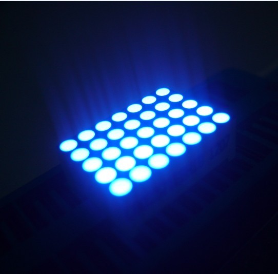 Ultra Bright White 5x7 Led Dot Matrix Display Row Anode 0.7" Moving ...