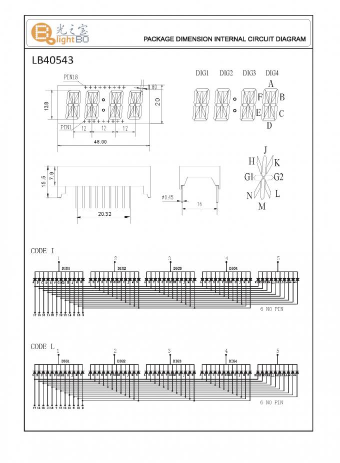 4 Digit 7 Segment Alphanumeric LED Display Bright Red For Instrument Panel
