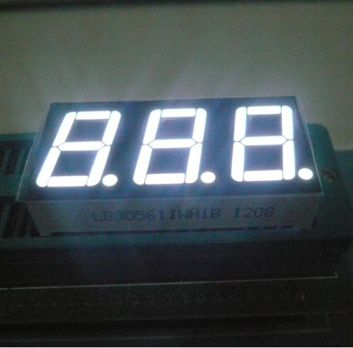 14.2mm(0.56") White 3 Digit 7 Segment LED Display for digital ...