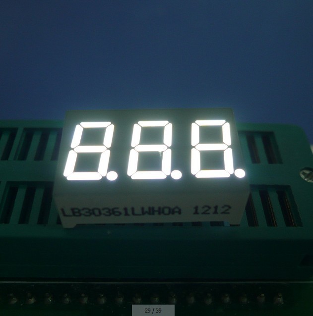 Three Digit 7 Segment Led Display Pure White Small Seven Segment ...