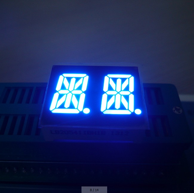 0 .54 Inch Common Anode 14 Segment Led Display 2 Digit Super Bright Green