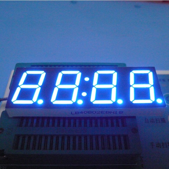 0.8 Inch 4 Digit Seven Segment Led Display Ultra Bright Blue Stable ...