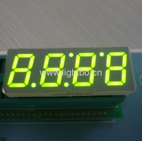 Pure Green LED Clock Display 4 digit 7 segment For Industrial Timer