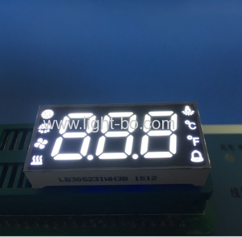 Custom 7 Segment LED Display For Temperature Humidity Defrost Compressor Fan Status Indicator