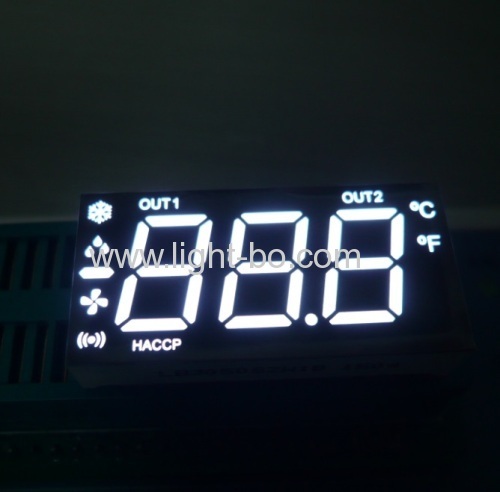 Custom 7 Segment LED Display For Temperature Humidity Defrost Compressor Fan Status Indicator