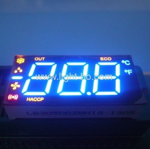 Custom 7 Segment LED Display For Temperature Humidity Defrost Compressor Fan Status Indicator