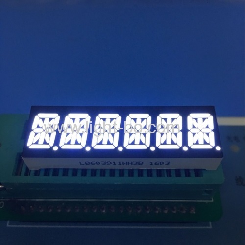 Ultra white 10mm Six digit 14 segment led display common anode for ...