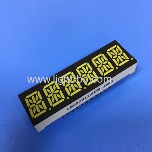Ultra white 10mm Six digit 14 segment led display common anode for ...
