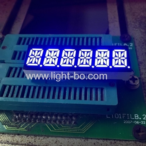 Ultra white 10mm Six digit 14 segment led display common anode for ...