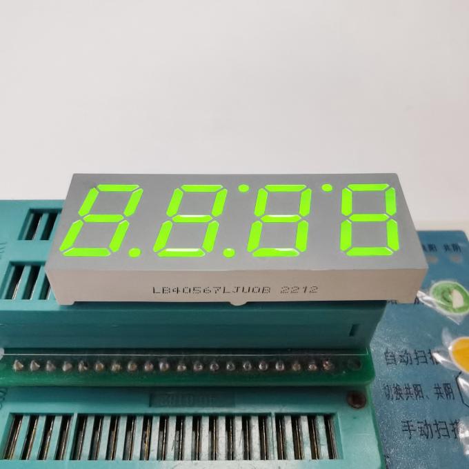 Yellow Green 4 Digit 0.56inch 7 Segment LED Display White Segment Gray ...